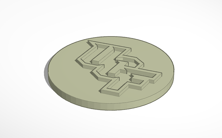 3D design UCF Coin - Tinkercad