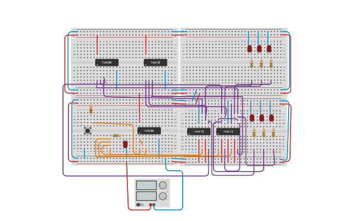 Circuit design Montagem 6 a 0 - II | Tinkercad
