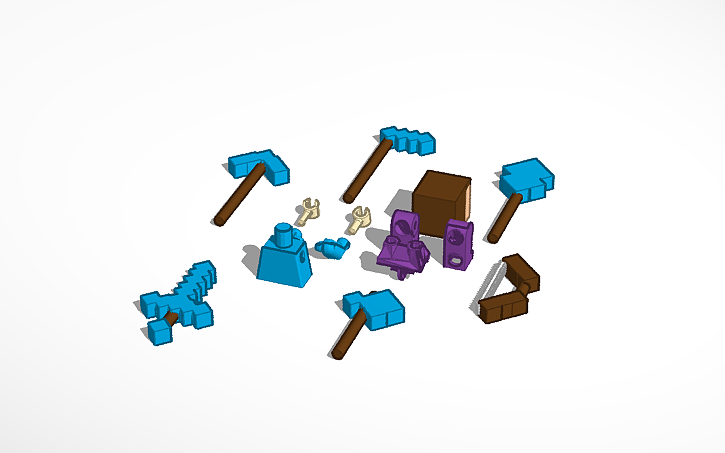 3D design Lego Minecraft - Tinkercad