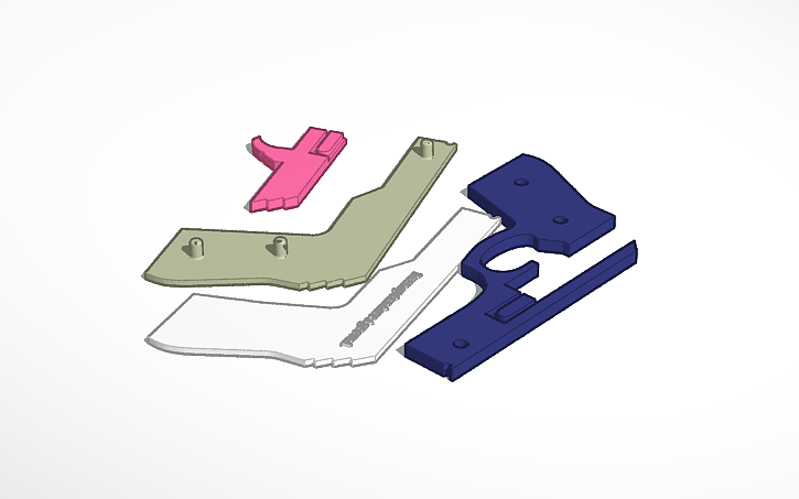 3D design Rubber band gun - Tinkercad