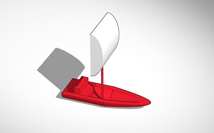 3D design Sail boat - Tinkercad