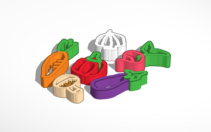 3D design Scribble Veggies - Tinkercad