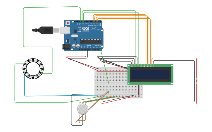 Circuit Design Alcohol Detector Tinkercad