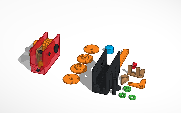 3D design Combination Lock Mechanism Assembly - Tinkercad