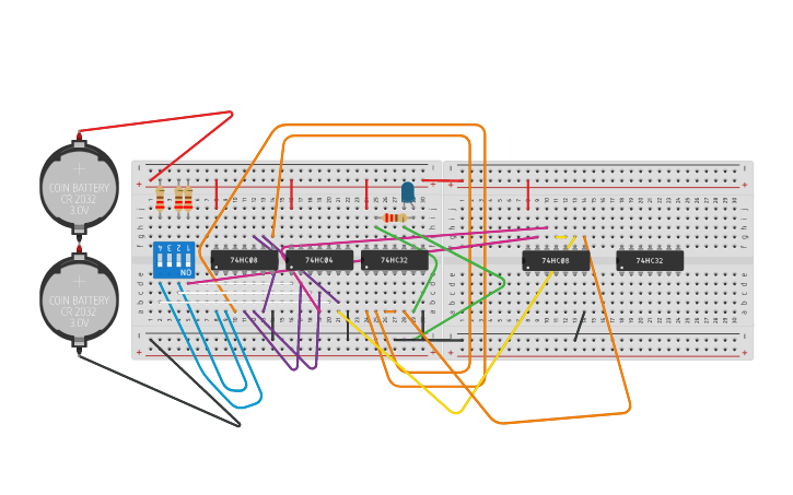 Circuit design K-MAP - Tinkercad