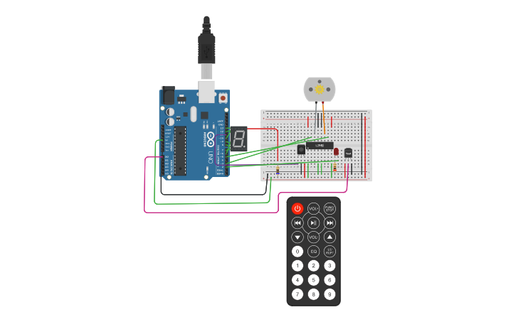 Circuit design Washing machine FIRST version (with RF) - Tinkercad
