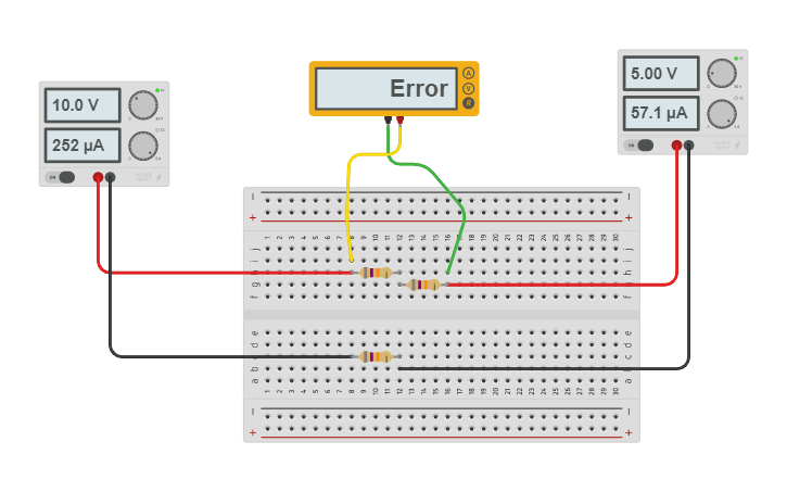 Circuit design test2.3(Rth) | Tinkercad