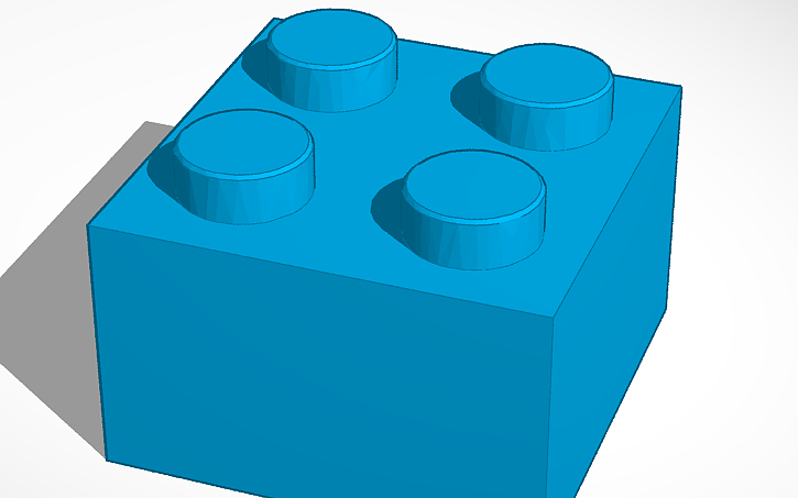 3D design lego 2x2 - Tinkercad