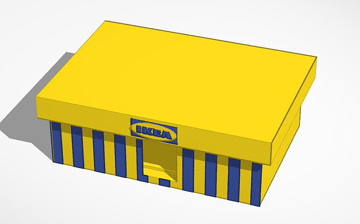 3D design IKEA shoebox - Tinkercad