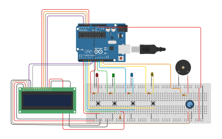 Circuit Design Simon Says Game Tinkercad