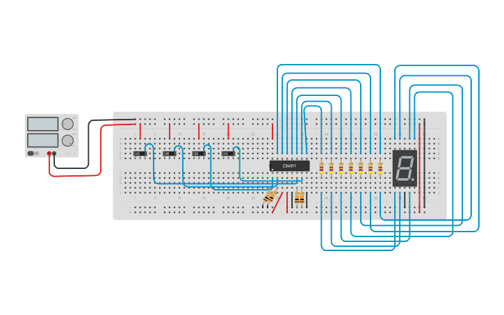 Circuit design Decoder circuit - Tinkercad