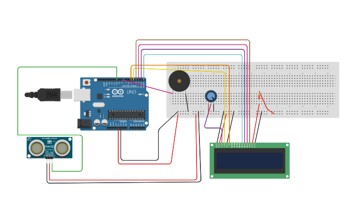 Circuit Design Distance Measurement Tinkercad
