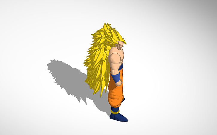 3D design Goku ss3 - Tinkercad