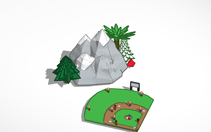 3D design Baseball Field - Tinkercad