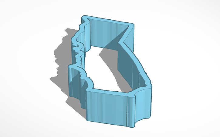3D design California cookie cutter ML | Tinkercad