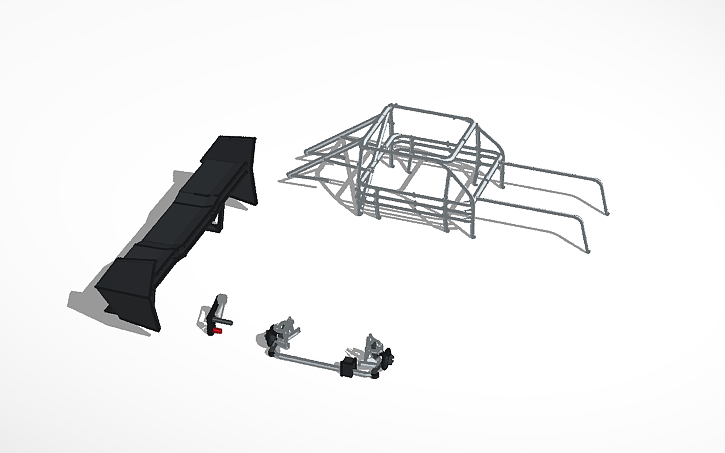 3D design drag car parts - Tinkercad