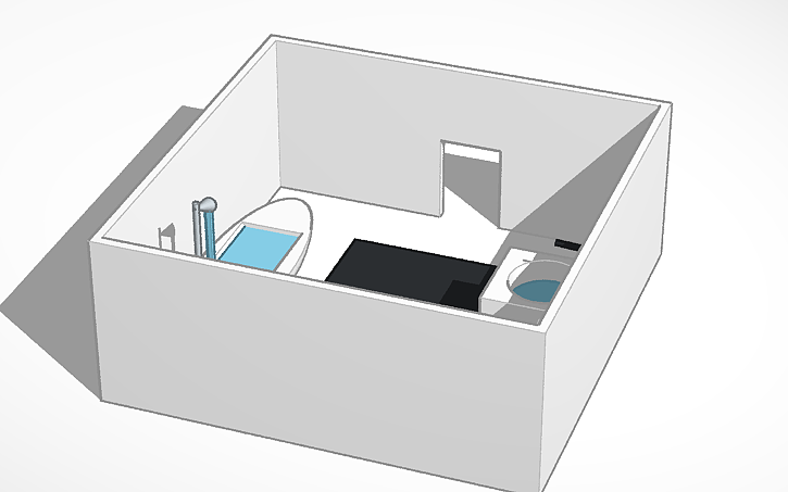 3D design Bathroom final - Tinkercad