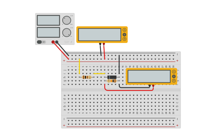 Circuit design Zener diode as voltage regulator - Tinkercad