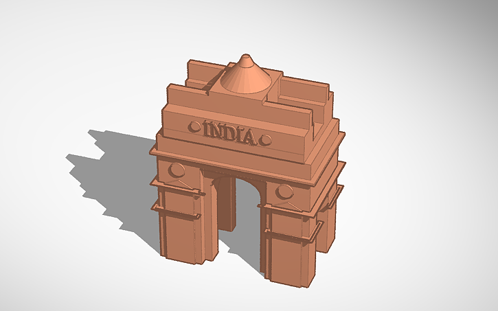 3D design india gate - Tinkercad
