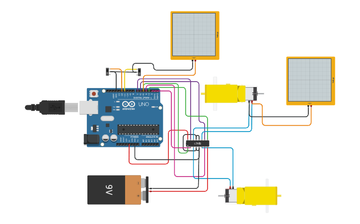 Circuit design Sistema de navegación autónoma con Arduino para un robot ...