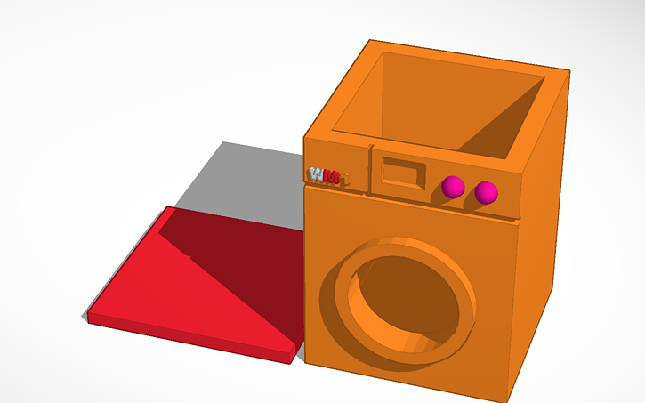 3D design washing-machine_01 #kids_playmobil | Tinkercad