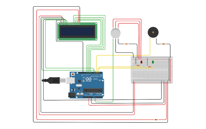 Circuit Design Gas Detecting Tinkercad