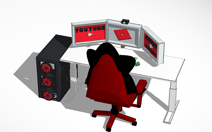 3D design Ultra gaming setup - Tinkercad