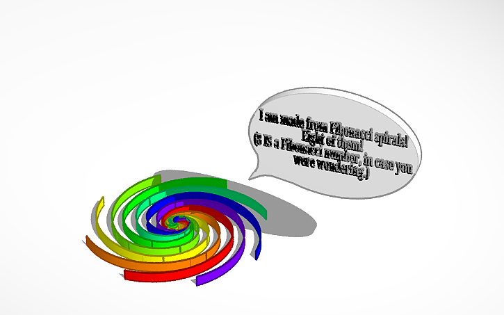 3D design Fibonacci sequence - Tinkercad