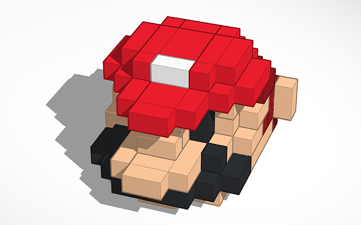 3D design Mario Voxel Design - Head Only | Tinkercad