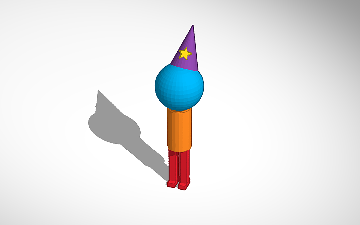 3D design Funny looking man - Tinkercad