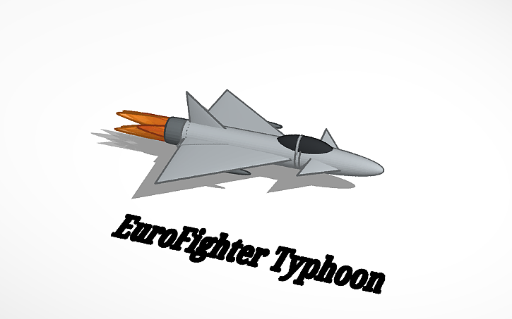 3D design RAF EuroFighter Typhoon Jet - Tinkercad