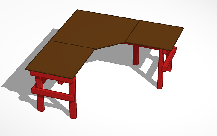 3D design Desk 0623 - Tinkercad