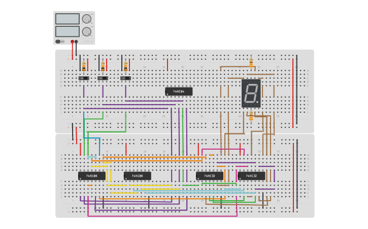 Circuit design LCD-ENCINA-7-Segment Decoder Circuit - Tinkercad