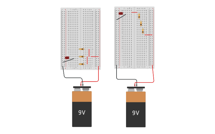 Circuit design Resistores em Série e Paralelo | Tinkercad