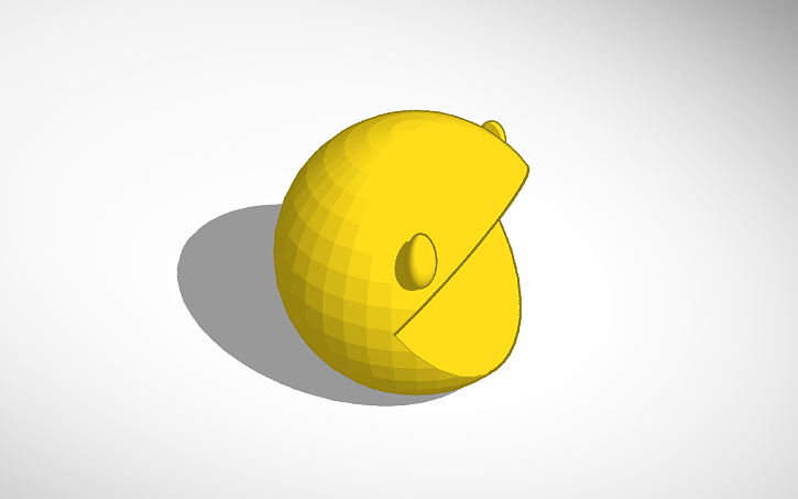 3d Design Pacman Tinkercad