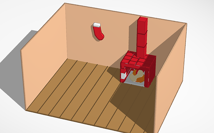 3D design Fireplace - Tinkercad