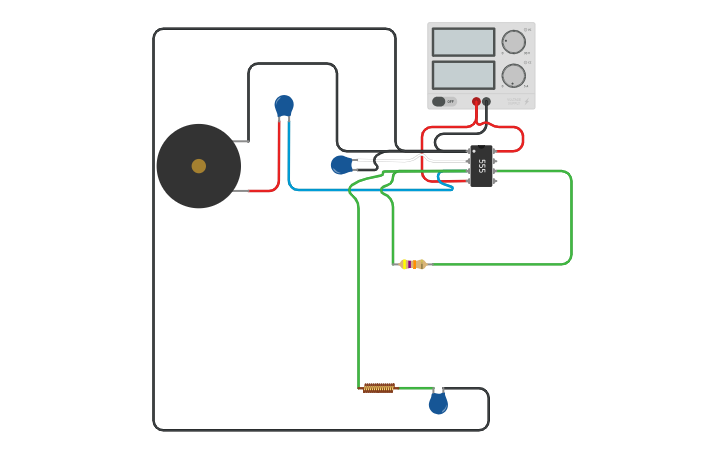 Circuit design metal detector - Tinkercad