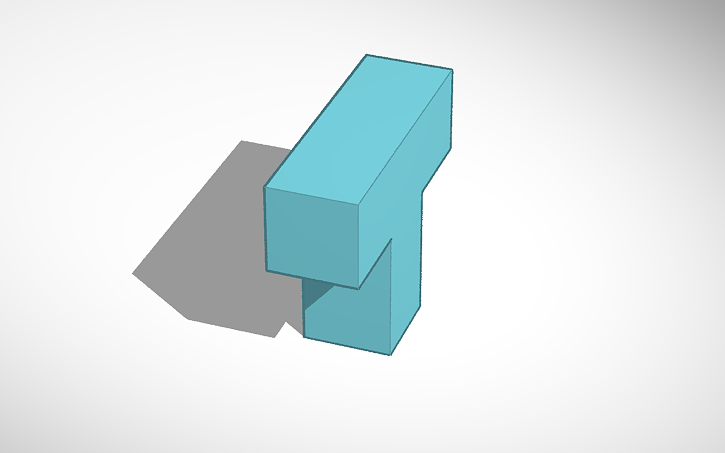 3D design T-Shape - Tinkercad