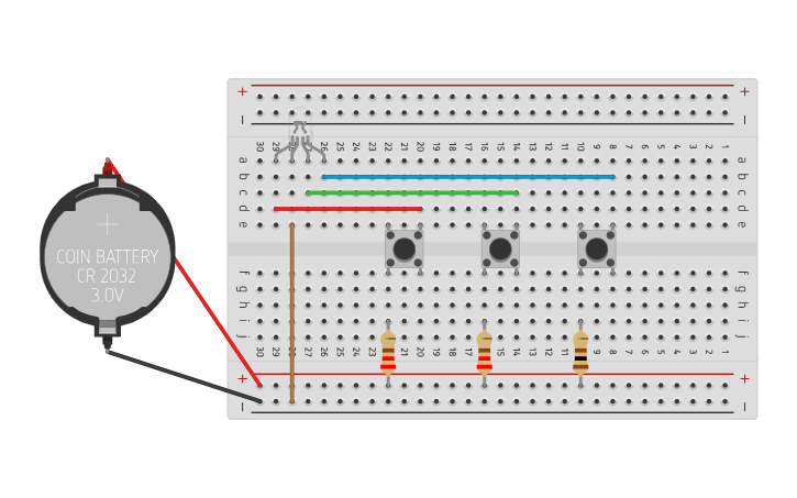 Circuit Design Led Rgb Com Botão Tinkercad
