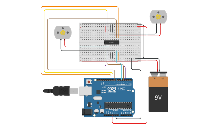 Circuit design CIRCUITO L293D - Tinkercad
