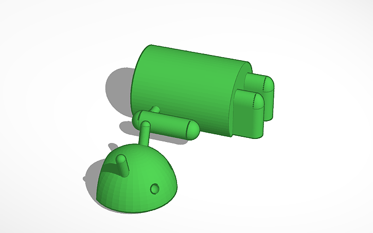 3D design bugdroid usb case - Tinkercad