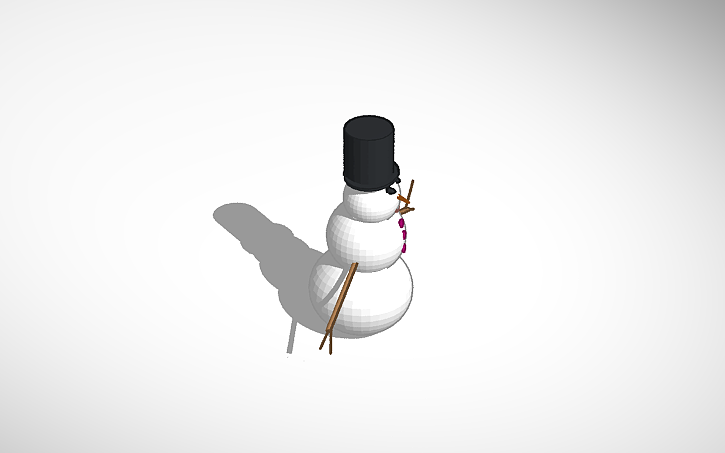 3D design snowman | Tinkercad