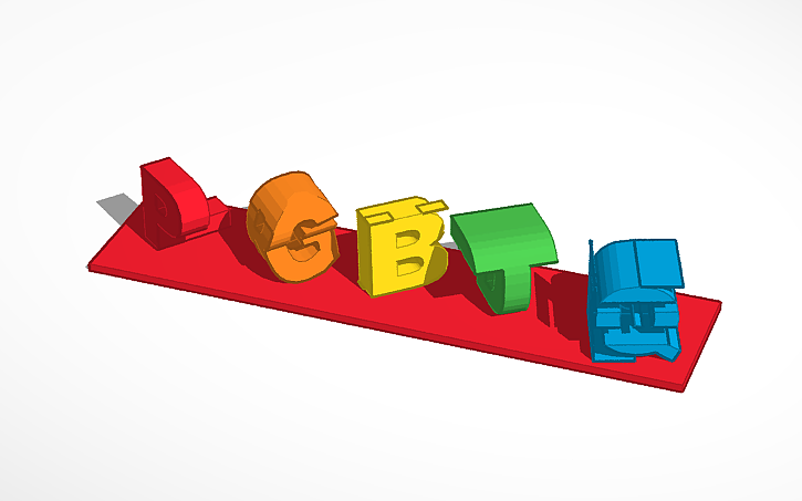 3D design Anamorphic text | Tinkercad