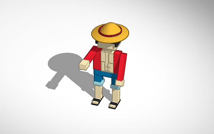3D design monkey d. Luffy fatto da HM | Tinkercad