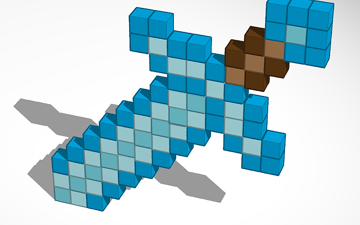 3D design Minecraft-Diamond Sword - Tinkercad