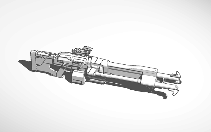 3D design Destiny Thunderlord machine gun - Tinkercad