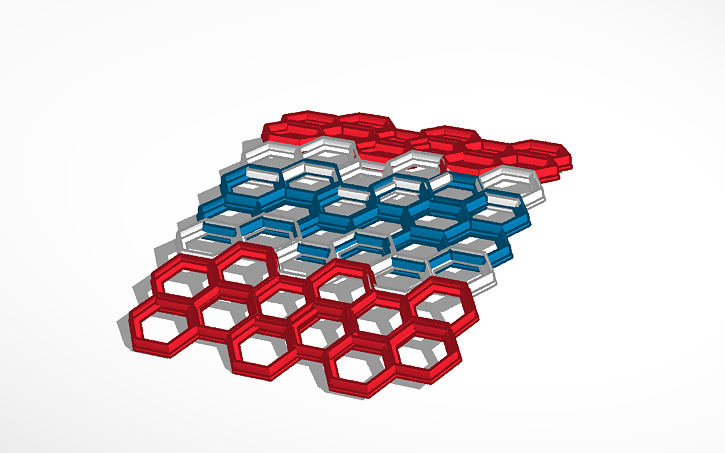 3D design Hexagon Pattern - Tinkercad
