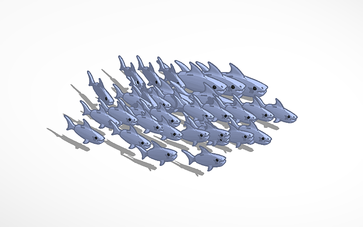3D design School of fish - Tinkercad