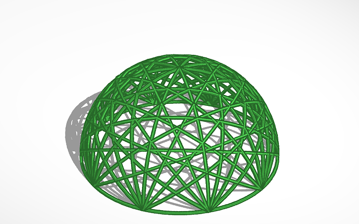 3D design geodesic dome - Tinkercad