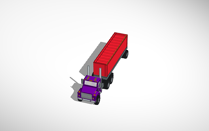 3D design Copy of Truck w trailer - Tinkercad